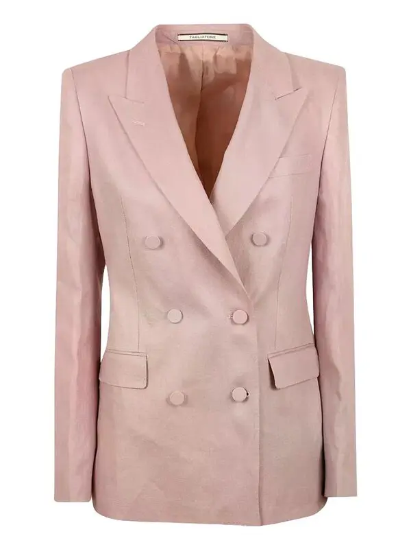 Tagliatore Double-breasted Peak-lapel Blazer - Pink