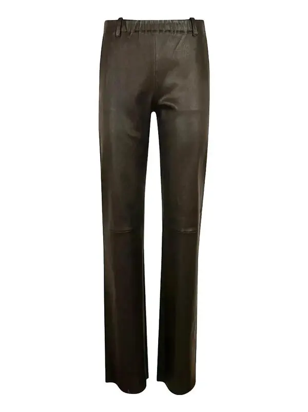 Stouls Leather Paneled Trousers - Black