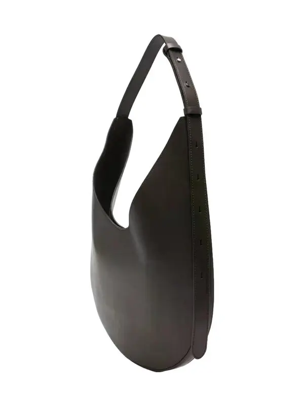 AESTHER EKME Curved Leather Shoulder Bag - Brown