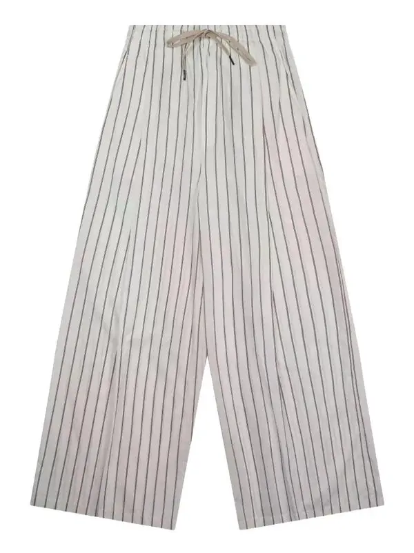 DEPARTMENT 5 Striped Cotton Trousers - Neutrals
