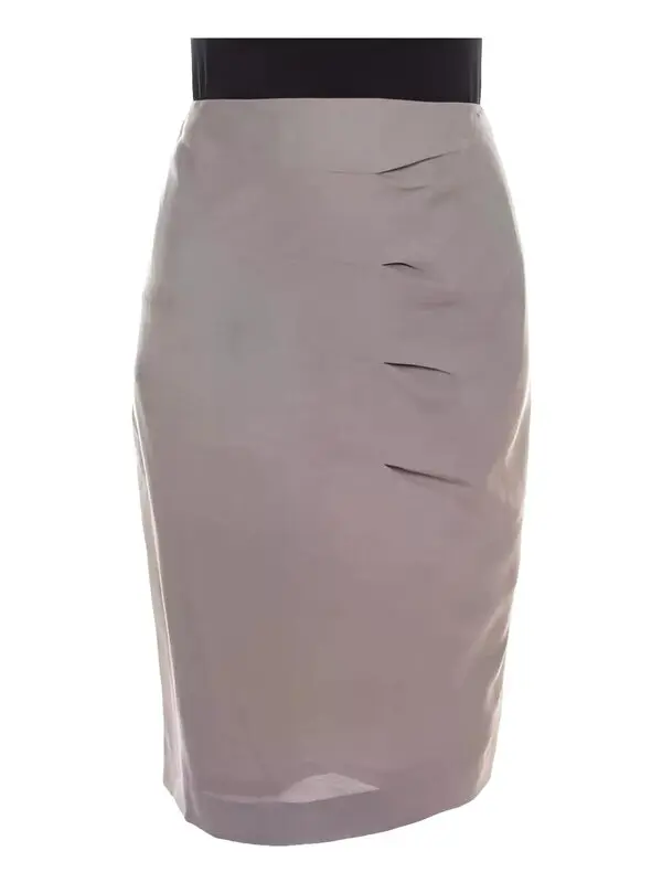 Escada Pleated Silk Skirt - Grey