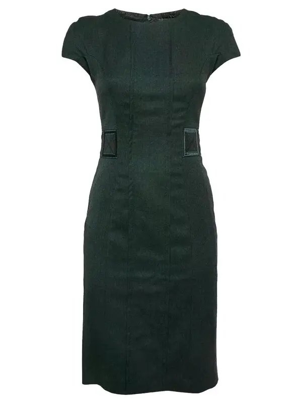 Etro 2024 Wool Dress With Belt Detail - Green