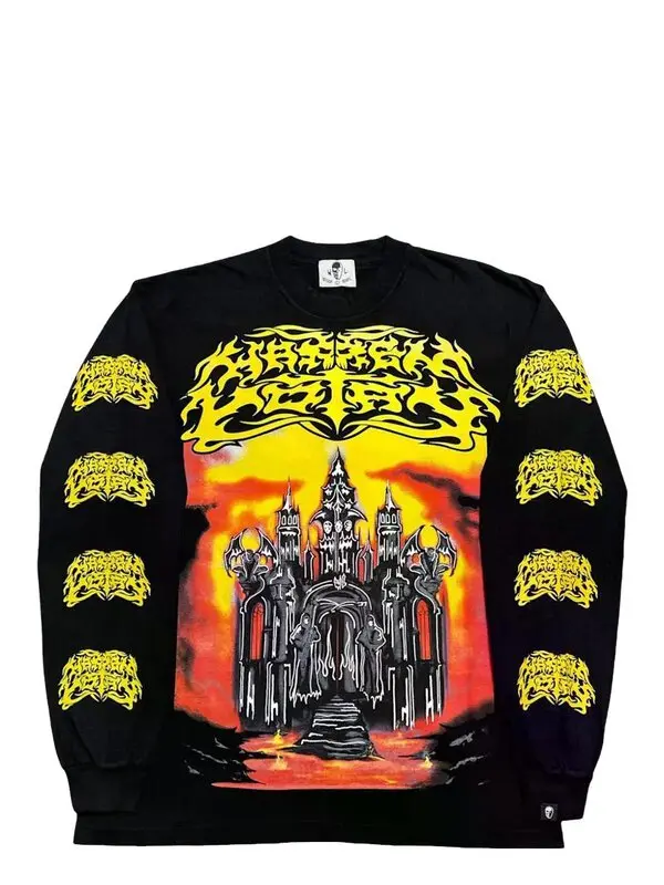 WARREN LOTAS Hell’s Castle Printed Long-sleeve T-shirt - Black