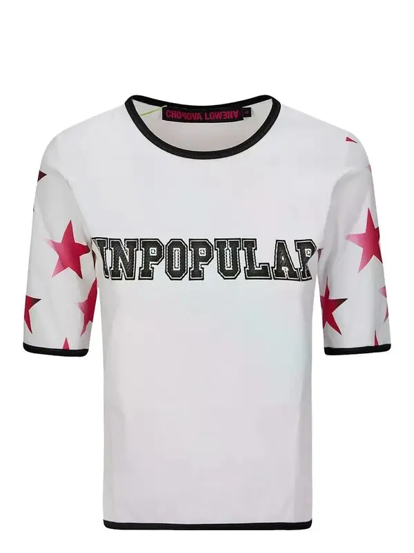 CHOPOVA LOWENA Star-print Jersey T-shirt - White