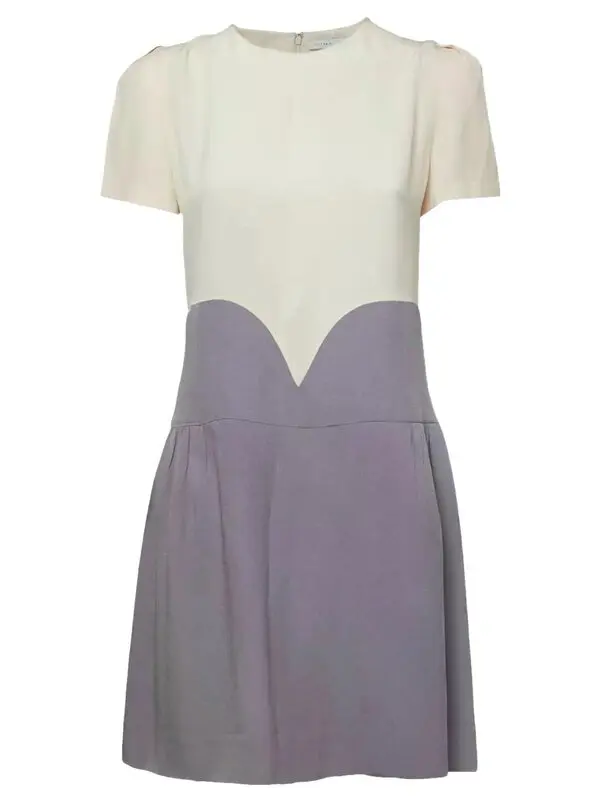 Victoria Beckham Two-tone Mini Dress - Neutrals
