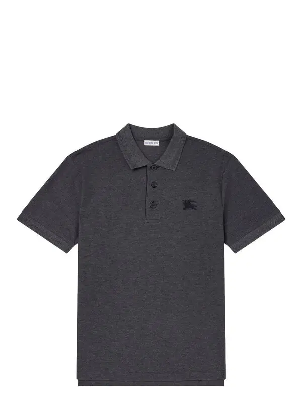Burberry Eddie Cotton Polo Shirt - Gray