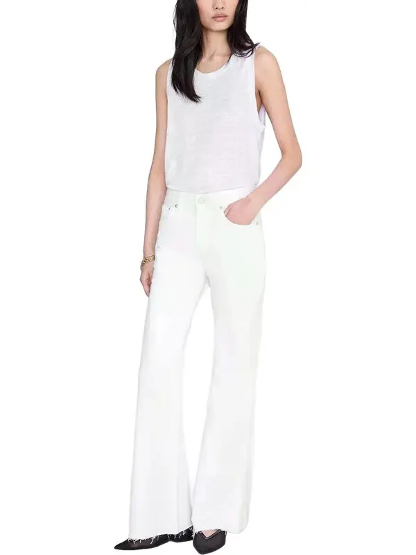ANINE BING Wyatt Flared-leg Jeans - White