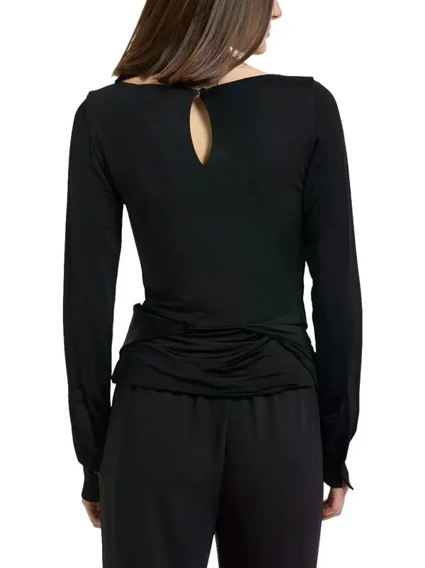IRO PARIS Draped Asymmetric Top - Black