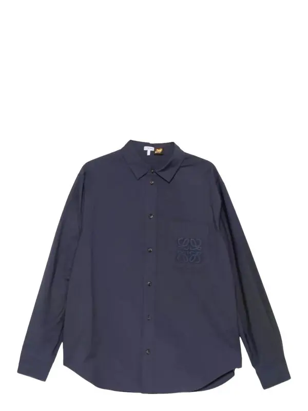 Loewe Anagram-embroidered Shirt - Blue