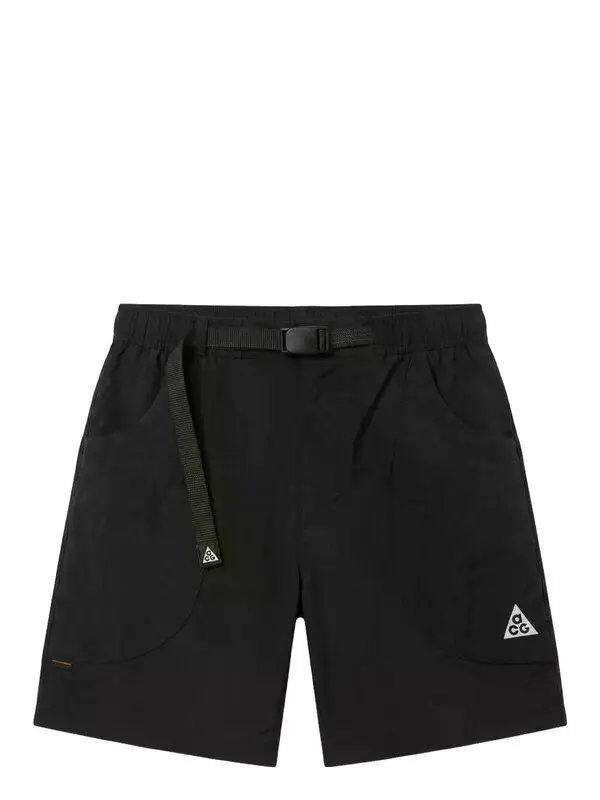 Nike Belted Crinkled Shorts - Black