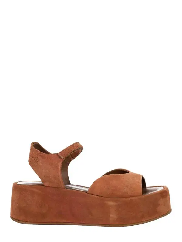 PATRIZIA BONFANTI Jessie Touch-strap Platform Sandals - Brown