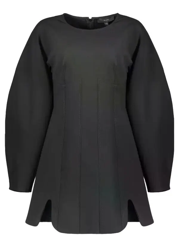 ELLERY Seam-detail Voluminous-sleeve Mini Dress - Black