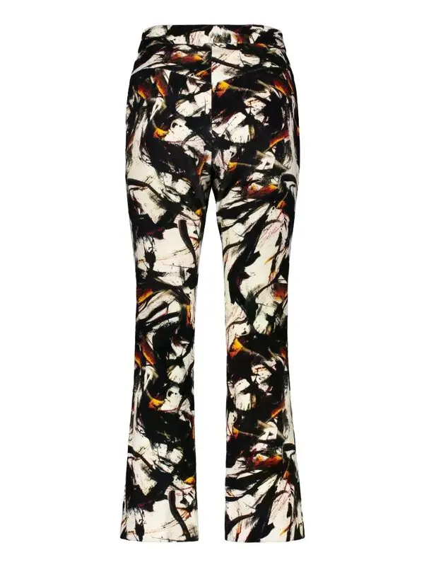 ELLERY Abstract Print Trousers - Black