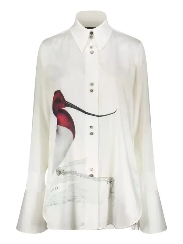 ELLERY Bird Print Shirt - Neutrals