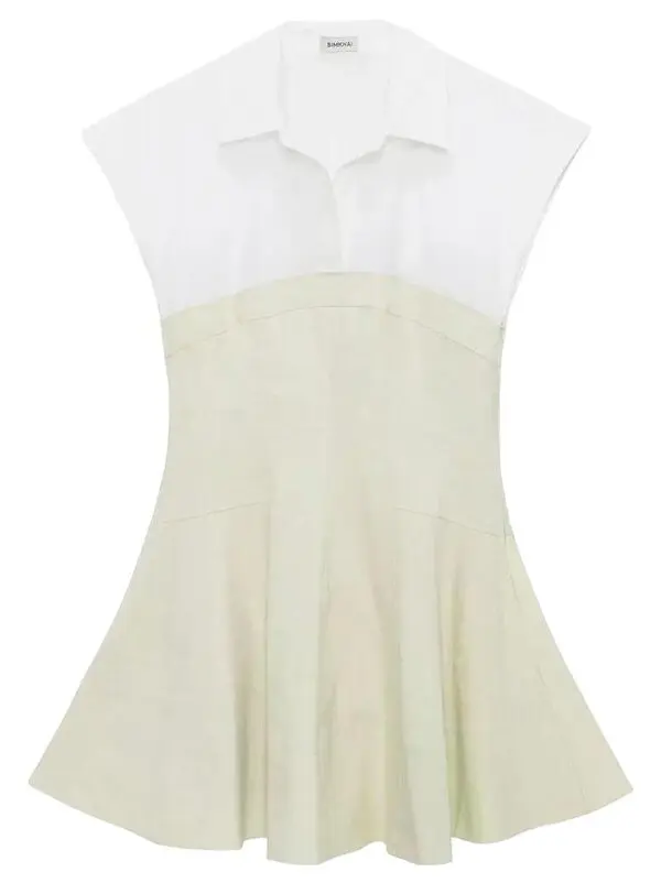 Simkhai Sundae Panelled Shirt Dress - Neutrals