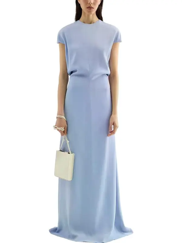 JIL SANDER Cut-out Satin Dress - Blue