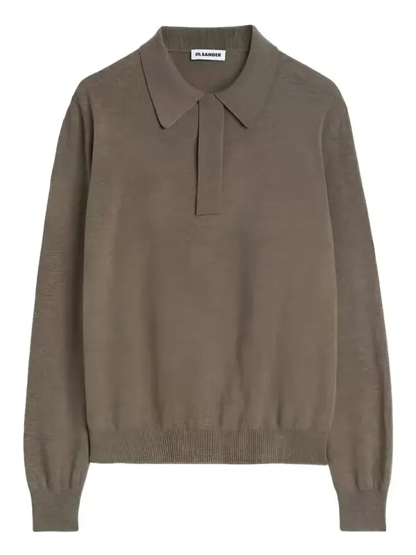 JIL SANDER Zip-fastening Wool Sweater - Brown
