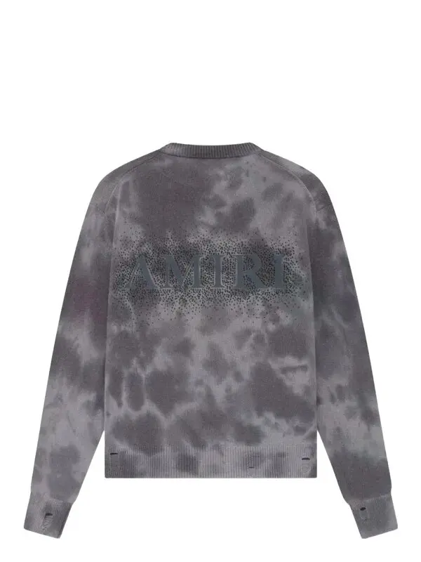 Amiri Crystal-embellished Tie-dye Sweatshirt - Black
