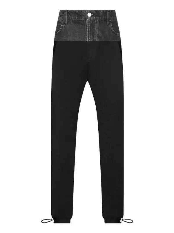 Amiri Hybrid Drawstring-cuff Track Pants - Black