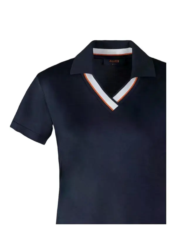 MOORER Esker Polo Shirt - Blue