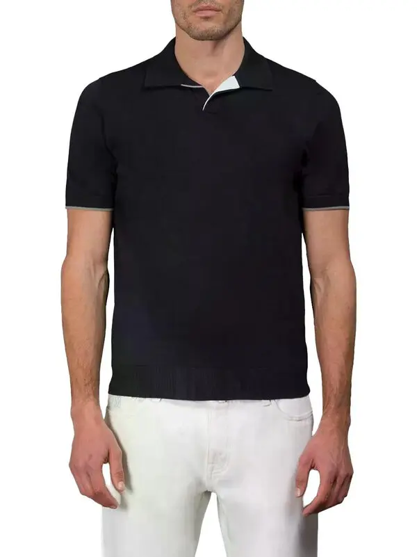 MOORER Vernon Polo Shirt - Blue