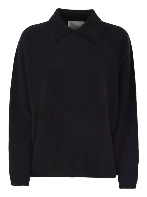 VANISÈ Cashmere Polo Top - Blue
