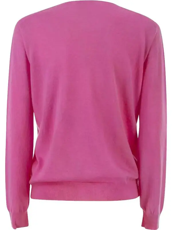 VANISÈ V-neck Cashmere Sweater - Pink