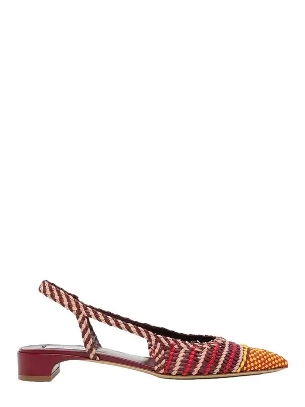 Gabriela Hearst Perro Braided Slingback Pumps - Red