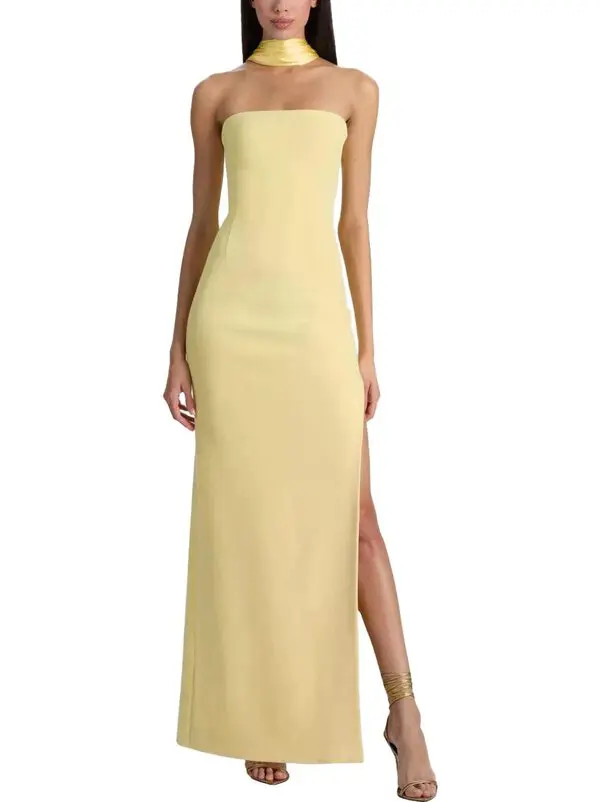 Alice + Olivia Chana Strapless Maxi Dress - Yellow