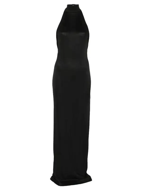Andamane The Attico Halterneck Backless Maxi Dress - Black