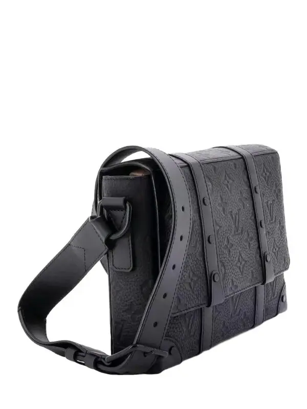 LOUIS VUITTON Monogram Taurillon Leather Pm Messenger Bag - Black