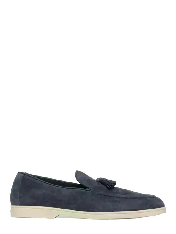 DOUCAL'S Suede Tassel Detail Loafers - Blue
