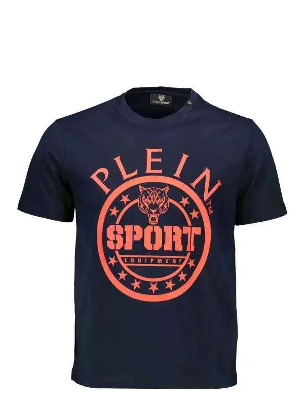 PLEIN SPORT Logo-print Cotton T-shirt - Blue