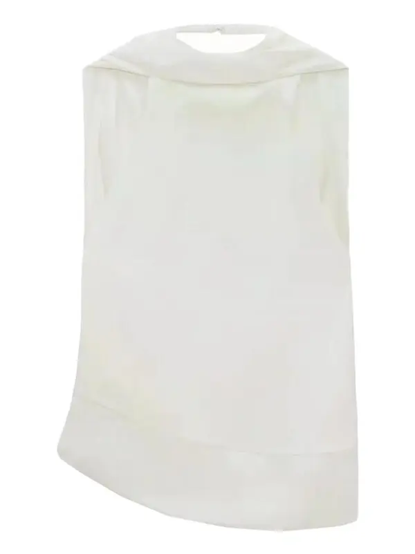 Simkhai Samira Draped Asymmetric Blouse - Neutrals