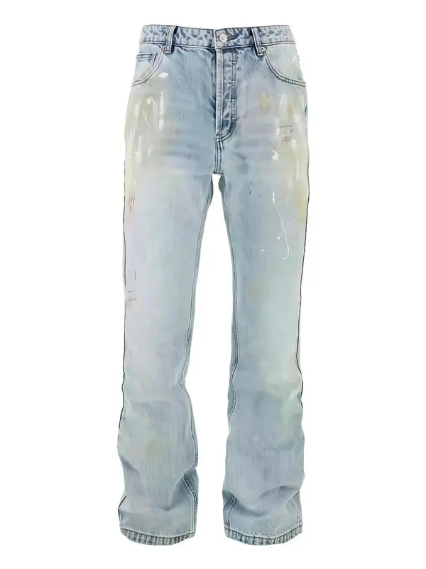 COLE BUXTON Paint-splatter Distressed Jeans - Blue