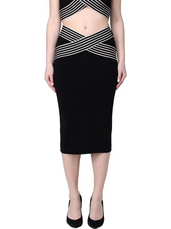 Elisabetta Franchi Jersey Midi Skirt - Black