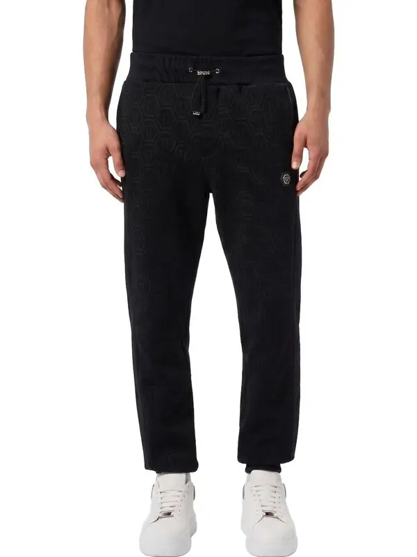 Philipp Plein Textured Jogger Pants - Black