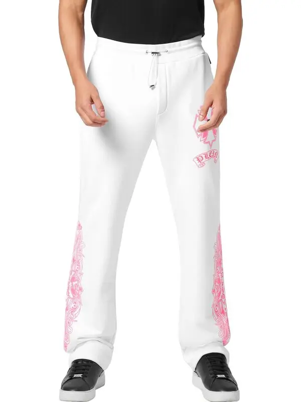 Philipp Plein Embellished Sweatpants - White