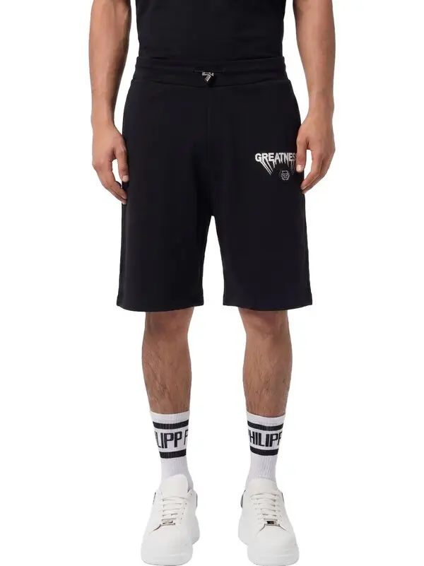 Philipp Plein Logo Print Shorts - Black