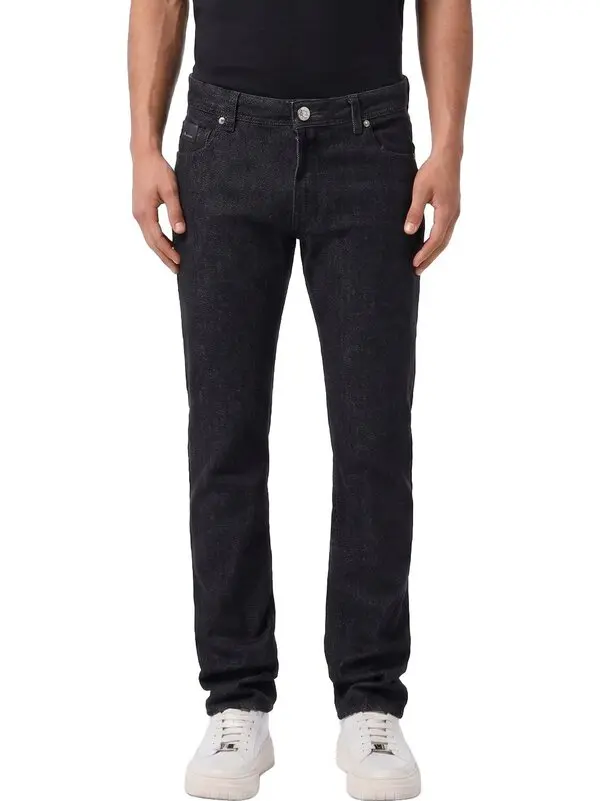 BILLIONAIRE Slim Fit Jeans In Stretch Denim - Black
