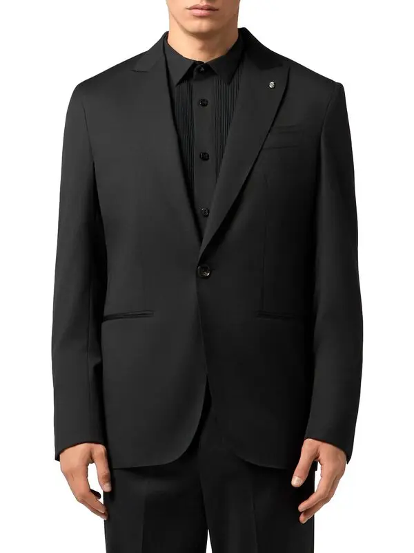 BILLIONAIRE Virgin Wool Single-breasted Blazer - Black
