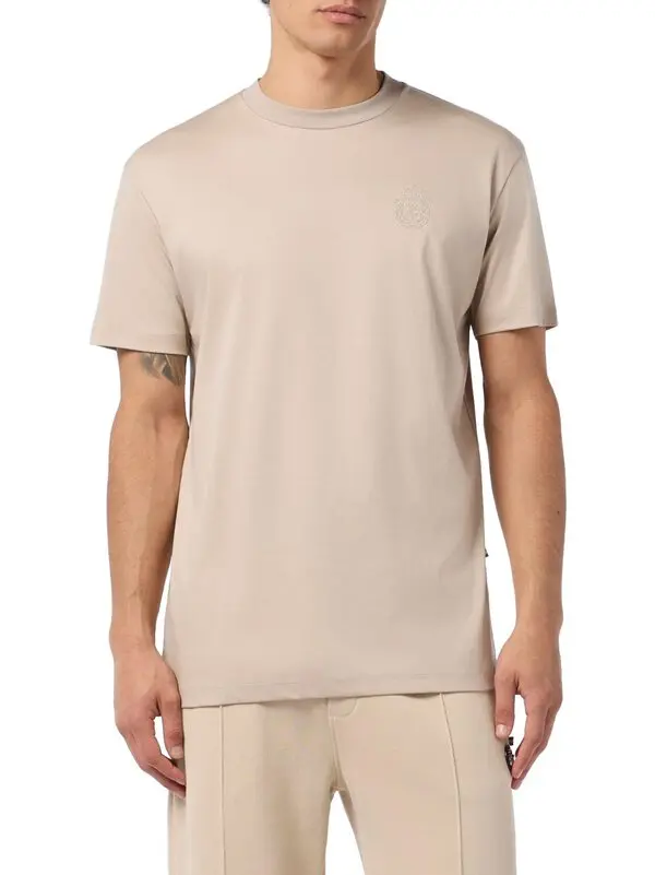 BILLIONAIRE Basic Cotton T-shirt - Beige