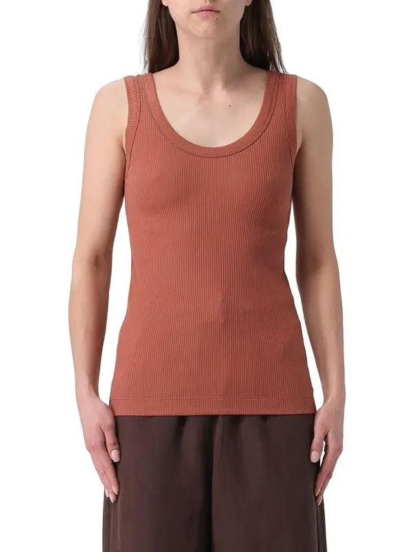 Brunello Cucinelli Ribbed Tank - Orange