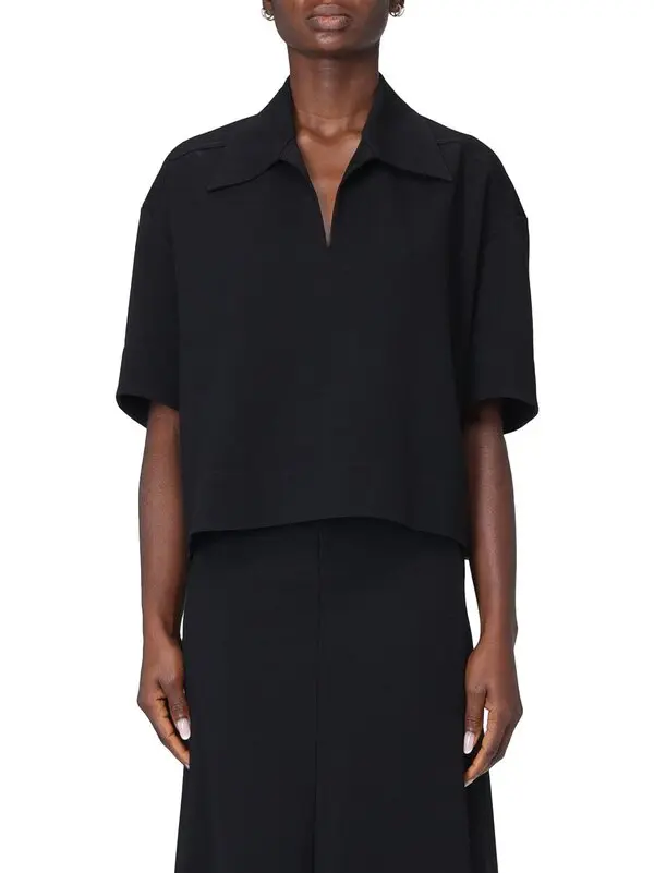JIL SANDER Short Sleeve Polo Shirt - Black