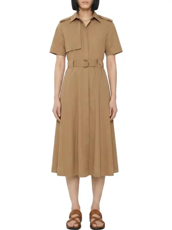 Burberry Belted Shirt Dress - Brown