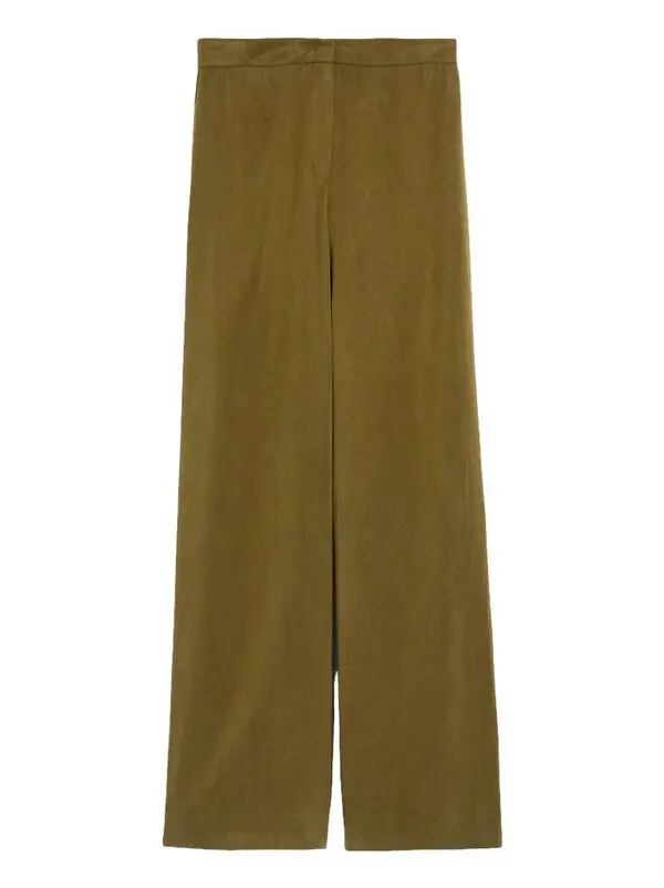 Max Mara High Waist Wide Leg Trousers - Green