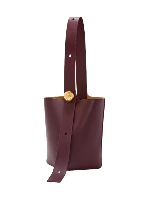 Loewe Medium Pebble Bucket Bag - Red