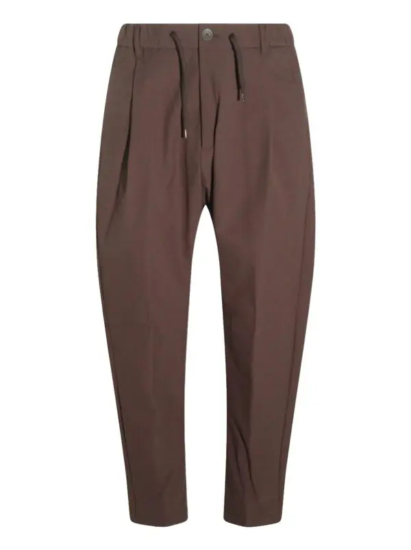 Herno Drawstring Pleated Trousers - Brown