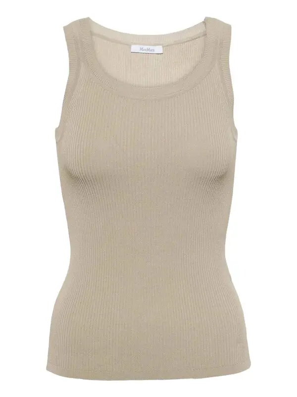Max Mara Fine-ribbed Tank Top - Nude