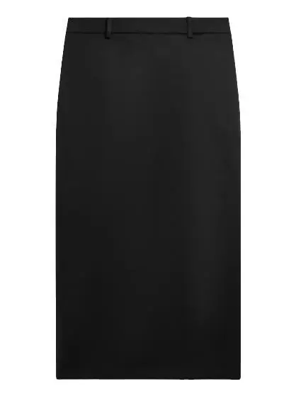 THE FRANKIE SHOP Alrose Satin Midi Skirt - Black